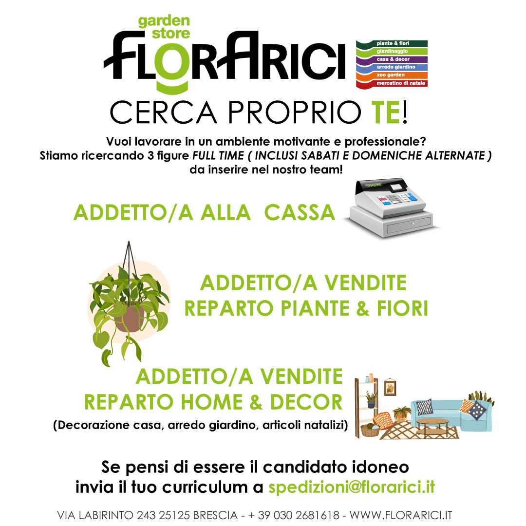 Florarici cerca proprio te! Lavora con Noi!